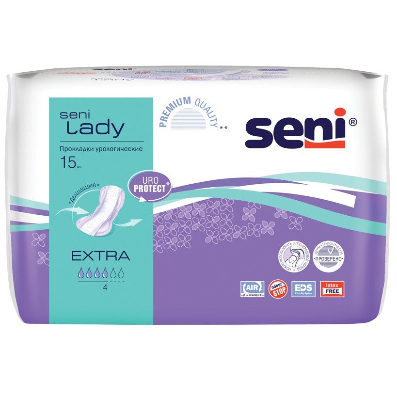 Seni Прокладки урологические Lady extra, 15 шт, 1 уп /