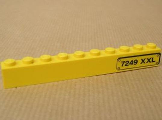 Деталь Lego 6111pb009R Brick 1 x 10 with '7249 XXL' Pattern Right (Sticker) - Set 7249