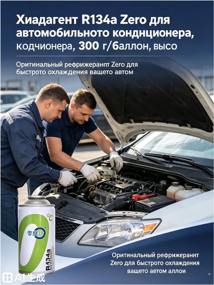 Автокондиционер, арт. Хладагент автомобильный R134a в баллоне, 250 г, для кондиционера автомобиля, безопасный и экологичный, 1 шт.