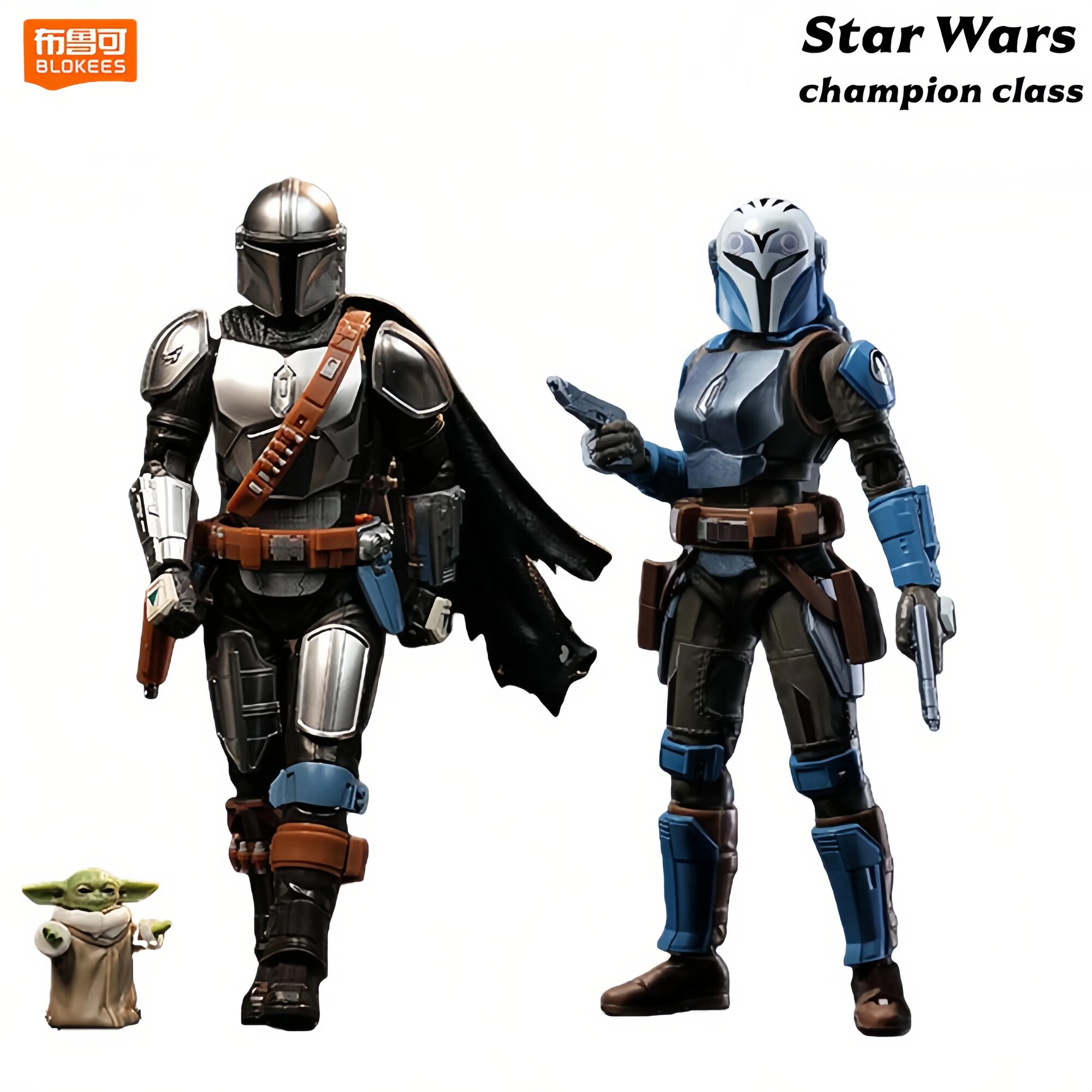 BLOKEES Star Wars Beyond Edition фигурки Дин Джарин, Грогу, Бо-Катан Кризе Din Djarin Grogu