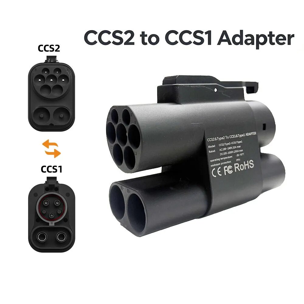 CCS2 к CCS1 адаптер DC быстрый EV зарядный адаптер AC CCS2 CCS1 EV зарядное устройство