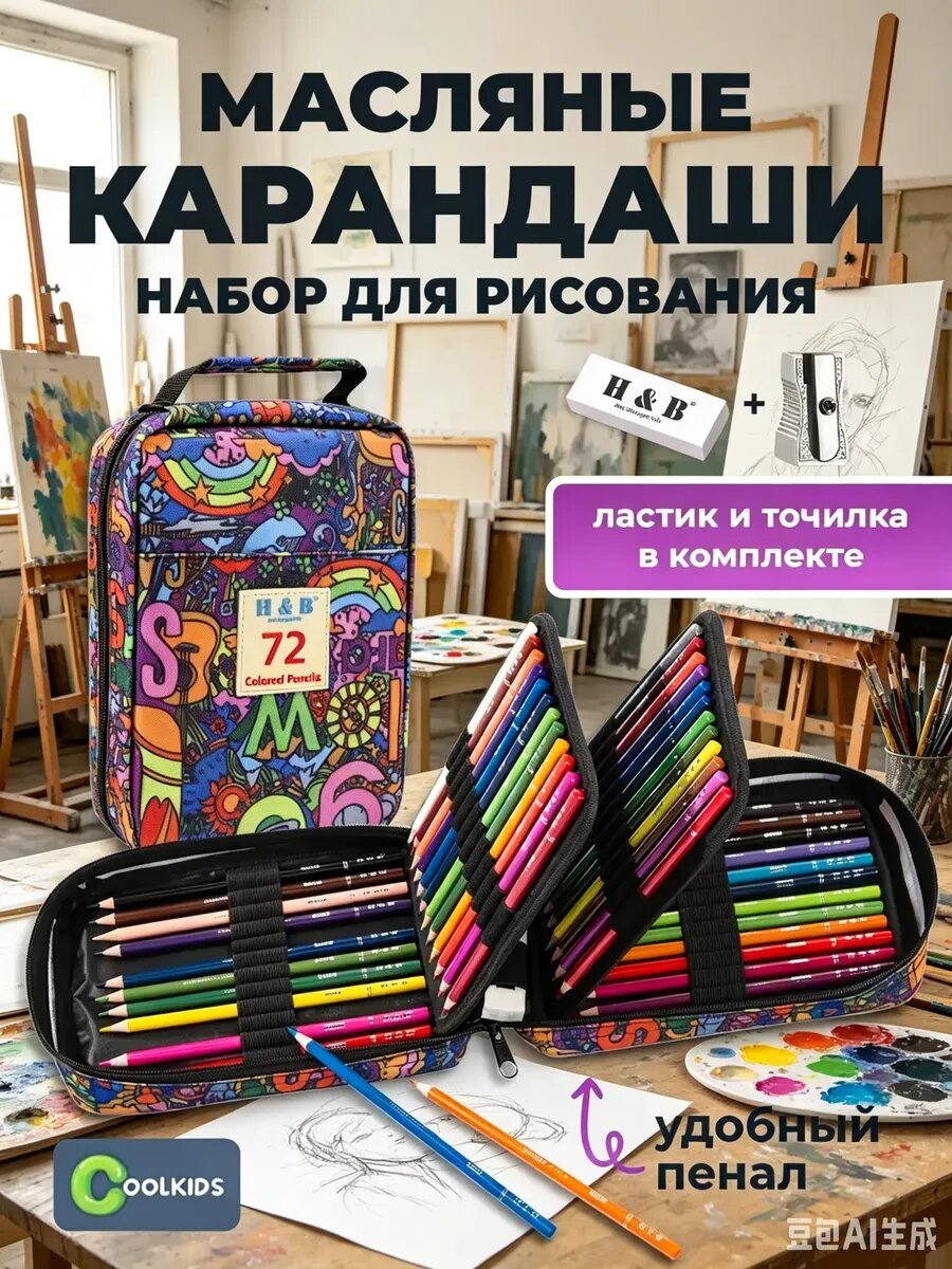 Карандаши цветные масляные набор для рисования