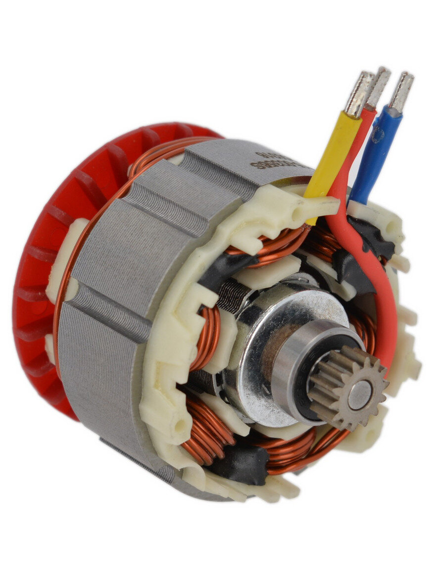 Двигатель BRUSHLESS 4415 с шестерней и подшипниками 695-2RS в сборе # для дрели-шуруповерта ЗУБР DB-121