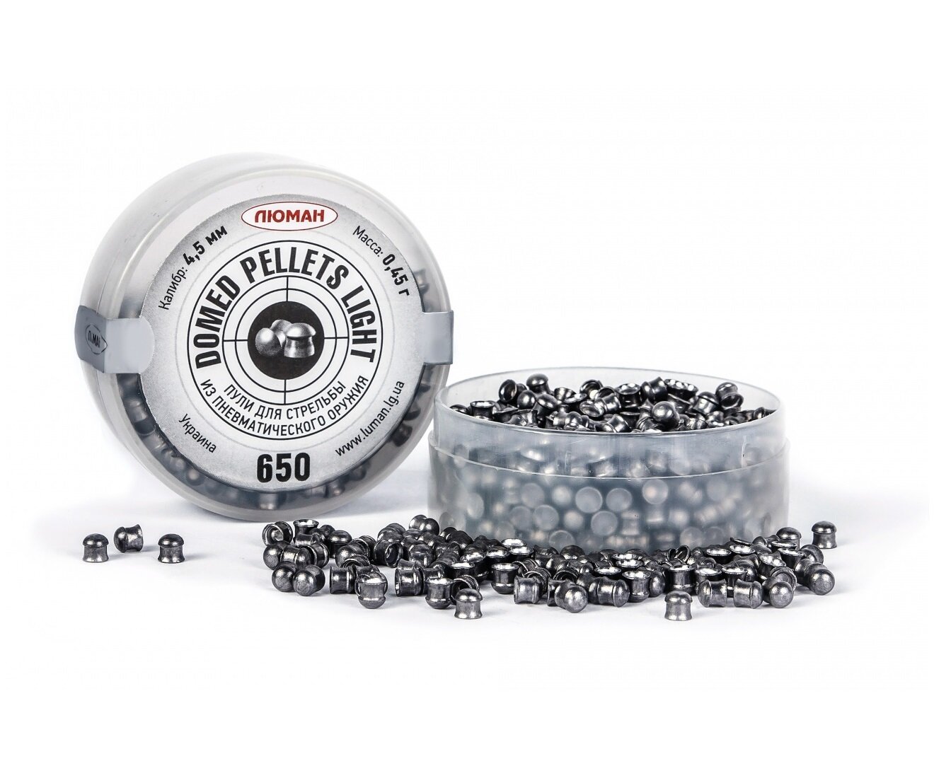Пули "Люман" Domed pellets Light 4,5 мм, 0,45 г (650 штук)