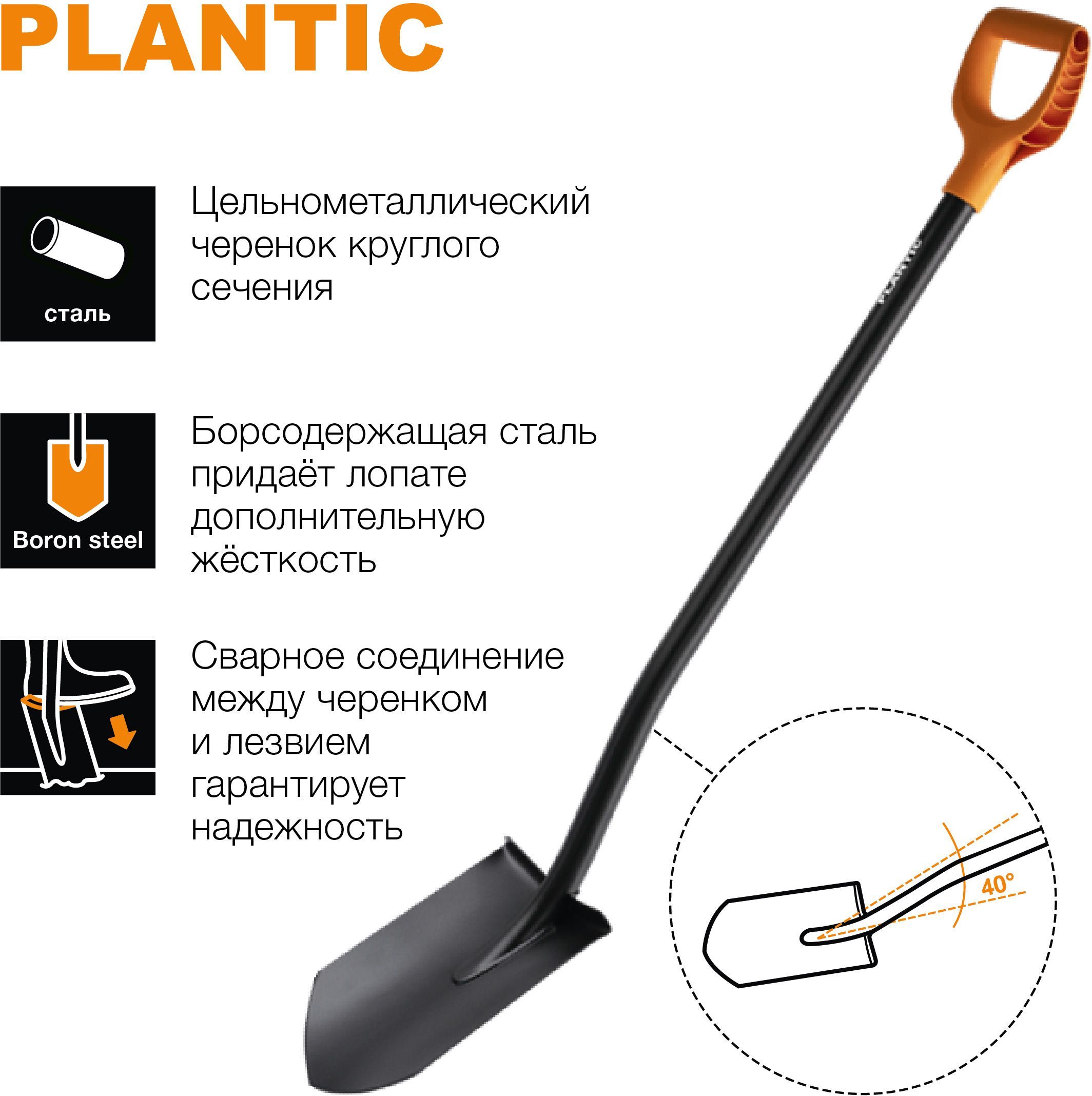 Лопата штыковая Plantic Terra 11005-01 116 см
