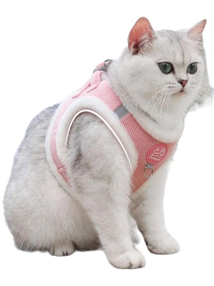 Шлейка утепленная для собак PUPPIA "CLASSY", персиковая, M (Южная Корея)