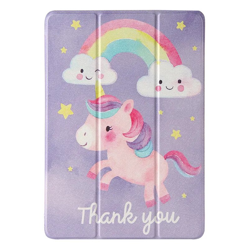 Защитный чехол Ecasetok для iPad 9,7 10,2 дюймов Розовый, For IPad 10.2 2020, rainbow horse