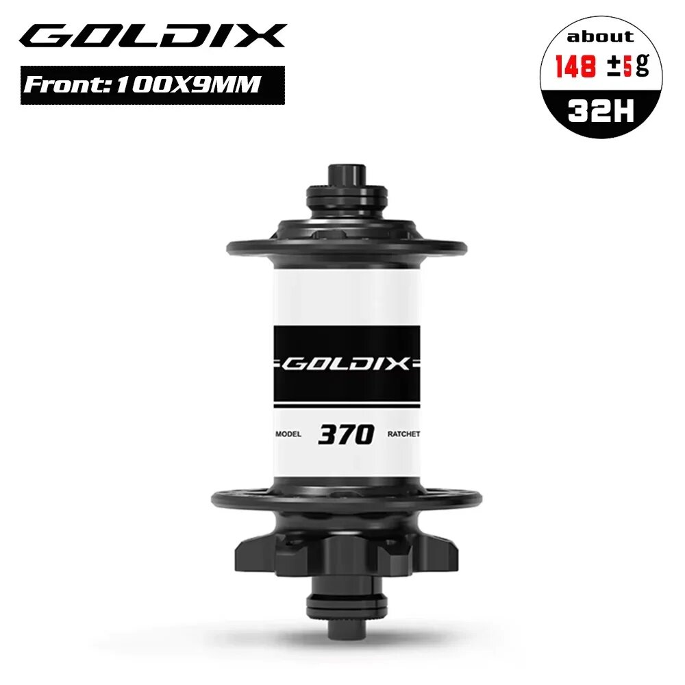 GOLDIX M370 32-луночная ступица колеса для горного велосипеда Черный, Front 100x9