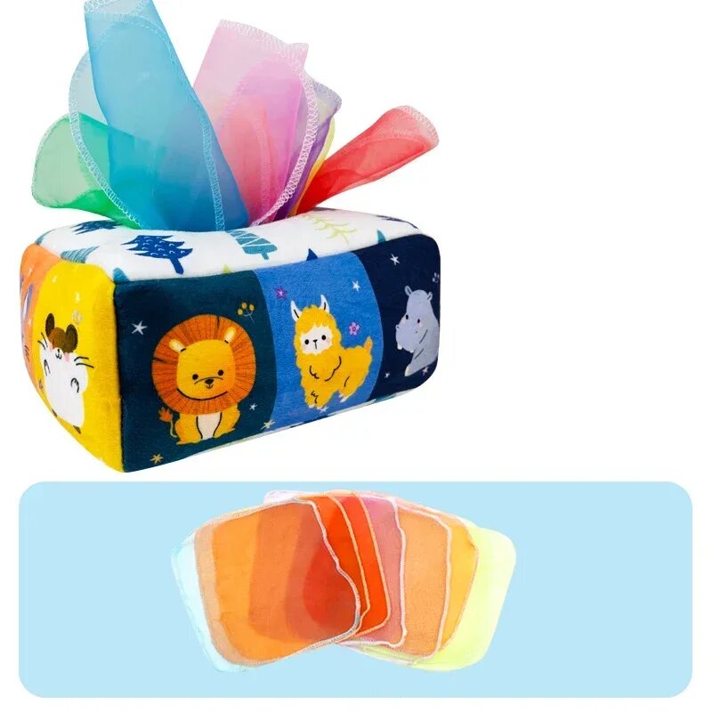 Монтессори коробка с шарфами, цвет 1pc box 8pc scarf-2