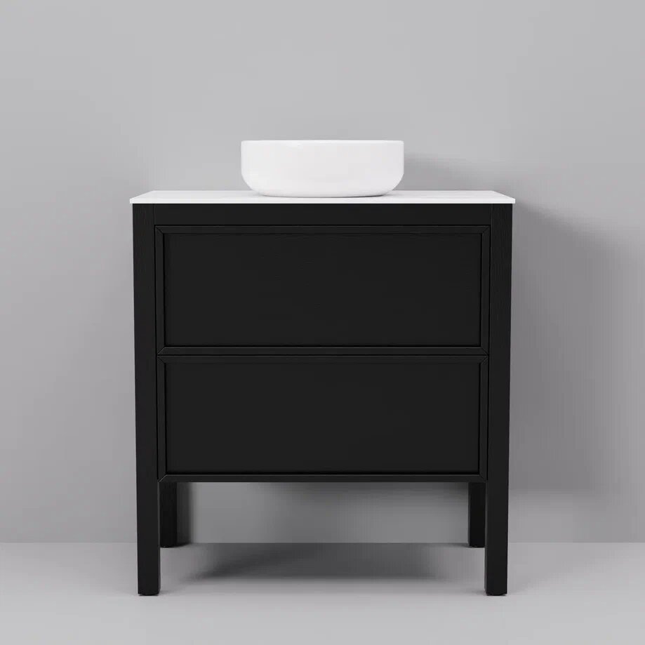 Тумба с раковиной ArtDecco Elisa 80 см AES08F78S300 напольная, черный дуб