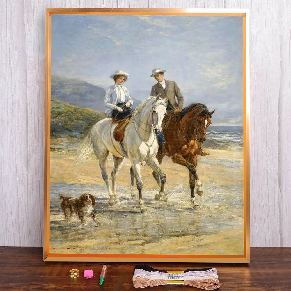 MEIAN Набор для вышивания,30x40CM,14CT,40 цветов, дом