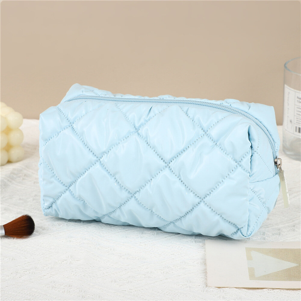 Пуховая косметическая сумка с высоким значением и ветром путешествует с большой сумкой для переноски высокой емкости