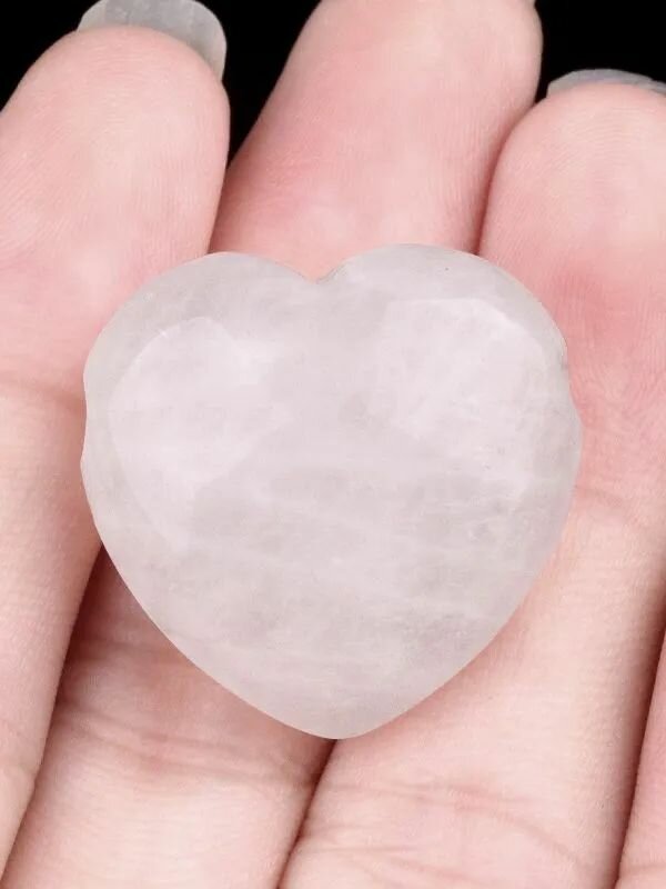 Ручная работа: сердце с отверстием 25 мм (Горный хрусталь) - натуральный кристалл