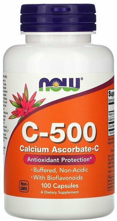 NOW C-500 Calcium Ascorbate-C 100 капсул