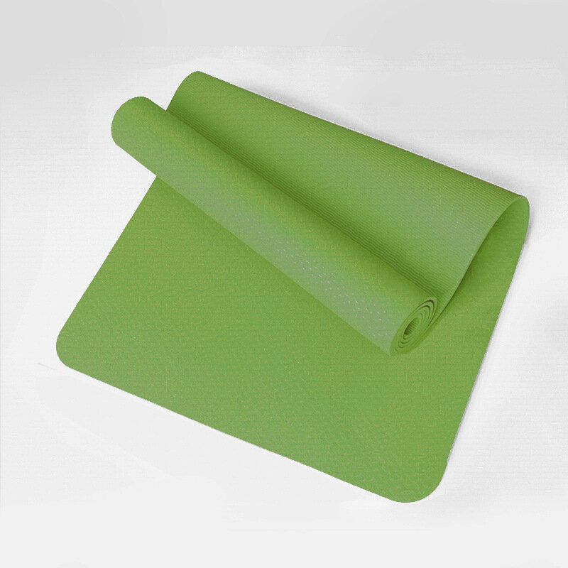 Коврик для йоги TPE с логотипом линий позиций, одноцветный и двухцветный, коврик для прыжков 6/8 мм, утолщенный и расширенный фитнес-коврик, оптовая продажа от производителя