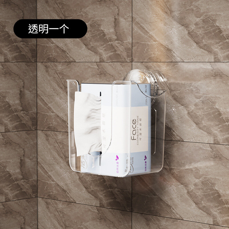 Легкая роскошная коробка для салфеток с присоской, влажные салфетки, коробка для хранения полотенец, настенная коробка для ванной без сверления, коробка для салфеток в ванной
