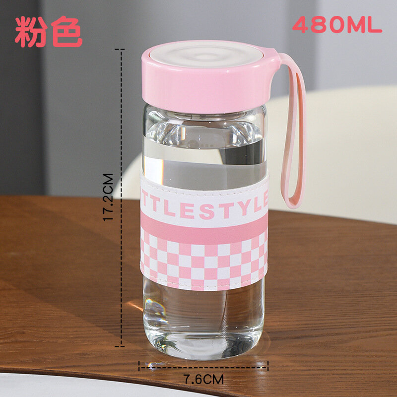 Стеклянная кружка Dio, простая и удобная кружка с чехлом, чайным ситечком, для офиса и улицы, персонализированная кружка для воды, оптовая продажа