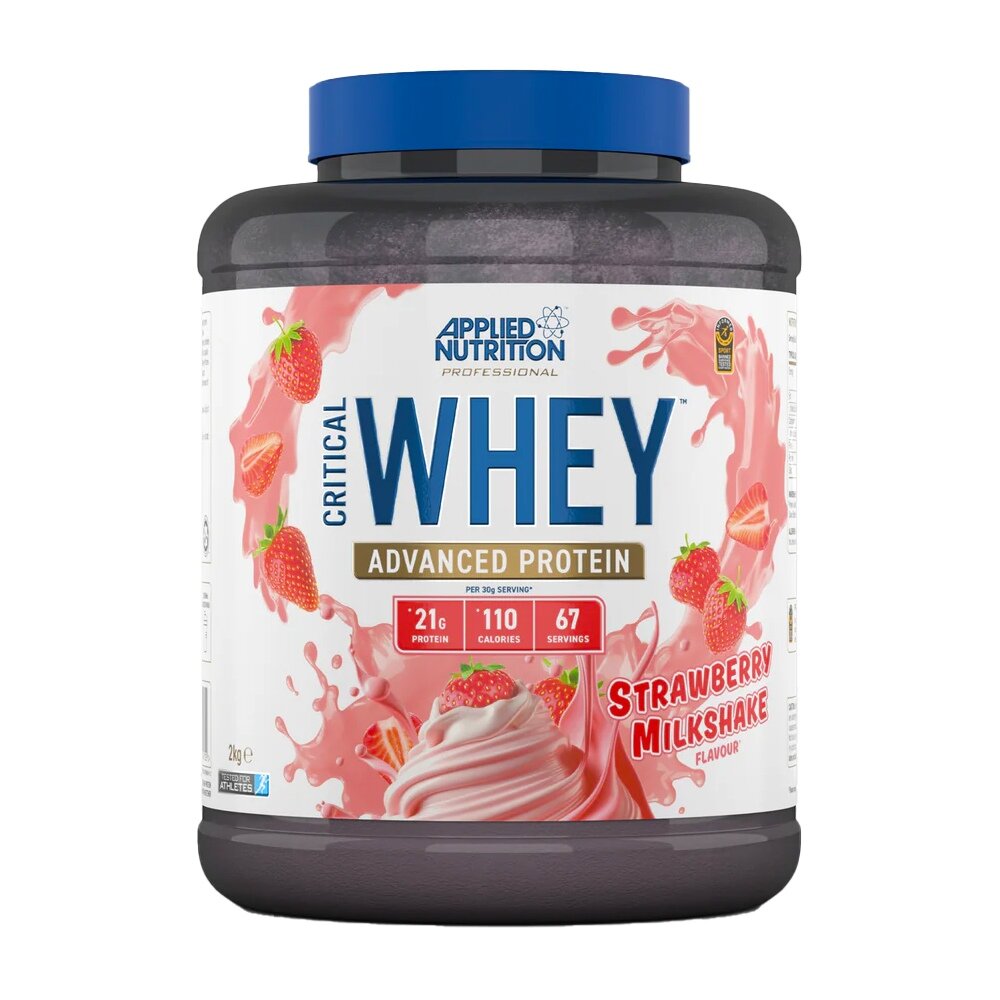 Протеин сывороточный Applied Nutrition Critical Whey, 2000 г / Банка, Вкус Chocolate Milkshake / Шоколадный Молочный Коктейль