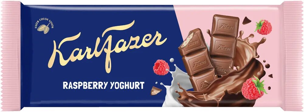 Шоколад Fazer Raspberry Yoghurt малина с йогуртовой начинкой 100 г