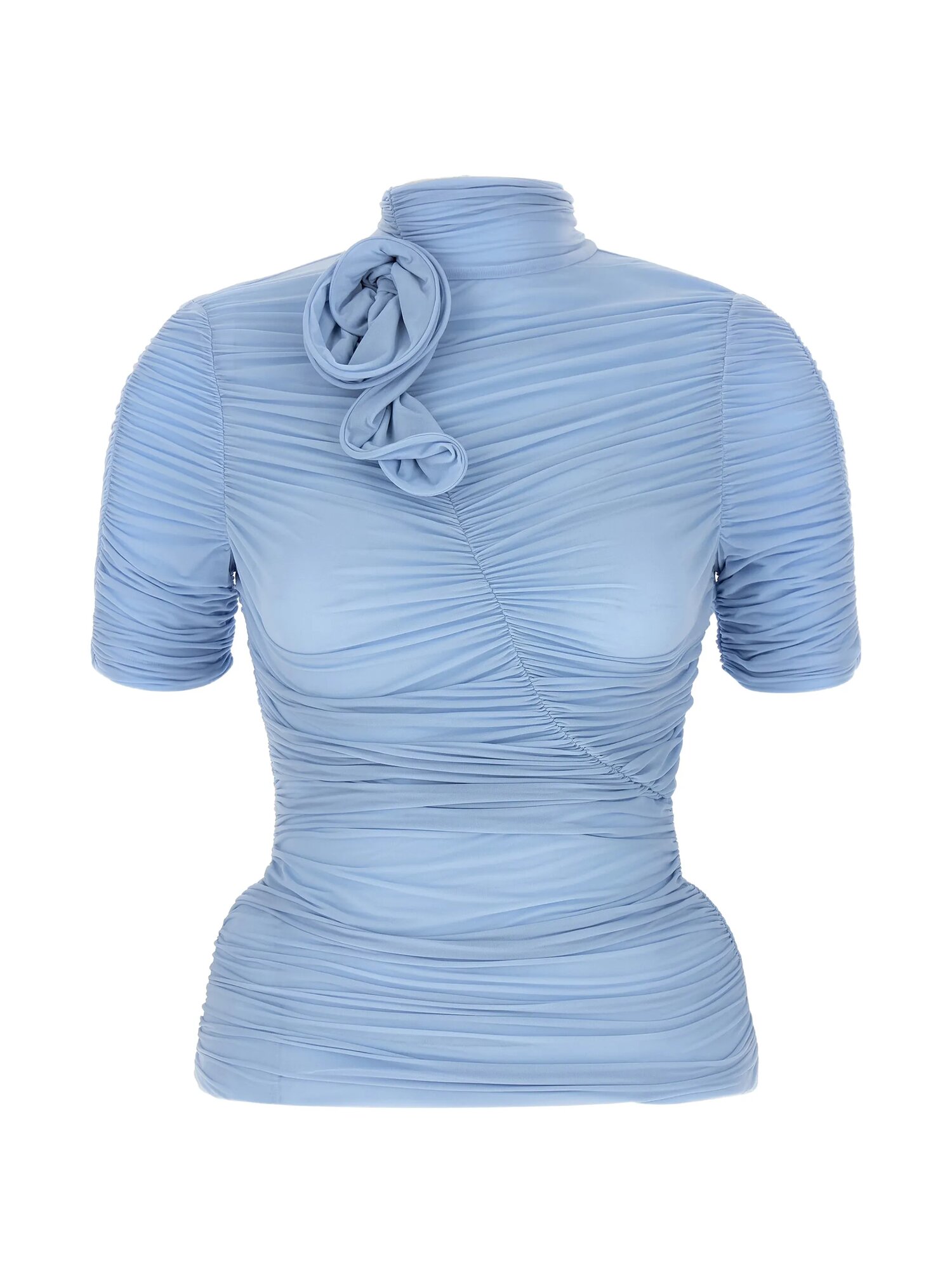 Топ Floral curl silk top