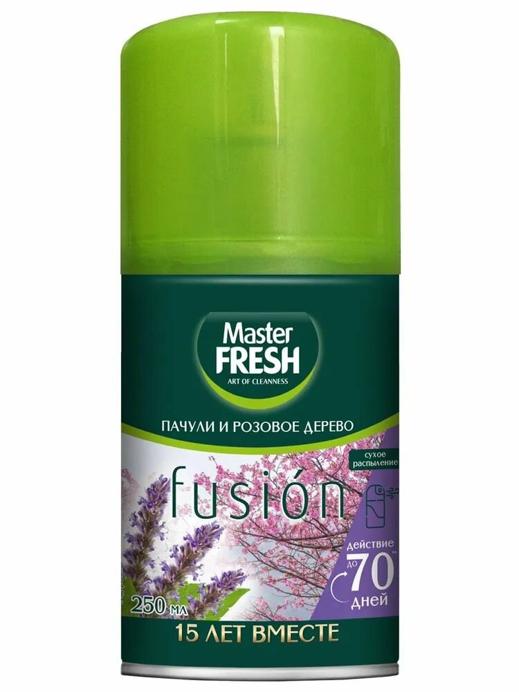Master FRESH Освежитель воздуха "Пачули и розовое дерево" сменный баллон 250мл