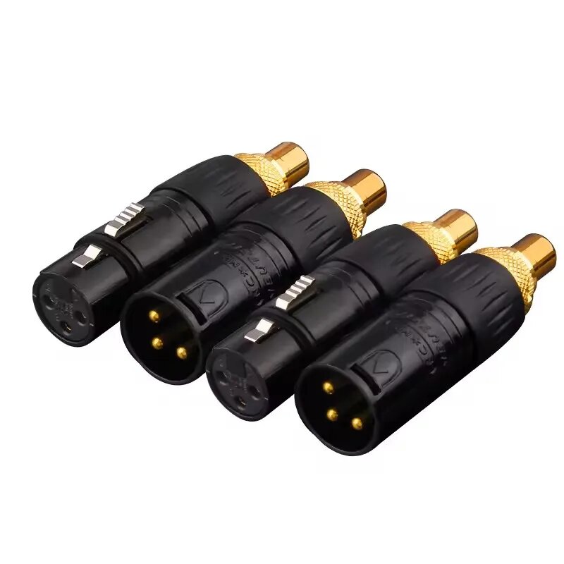 XLR 3-контактный аудиоконвертер RCA черный Male Female 2pair