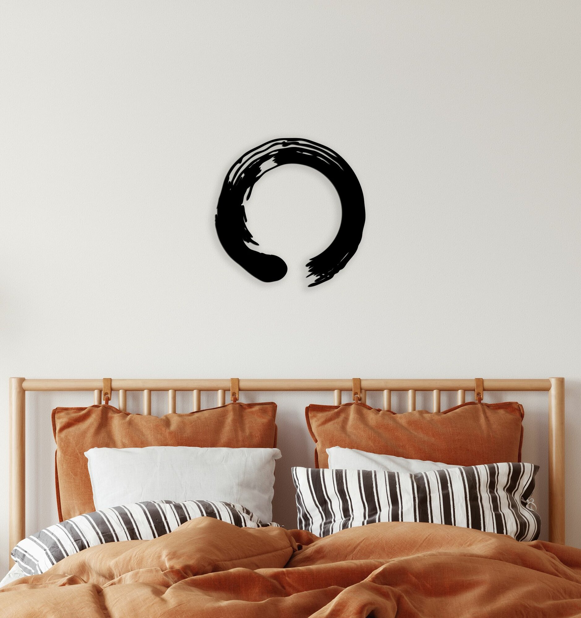 Панно на стену Энсо Круг из дерева (Даосизм, Буддизм, энзо)