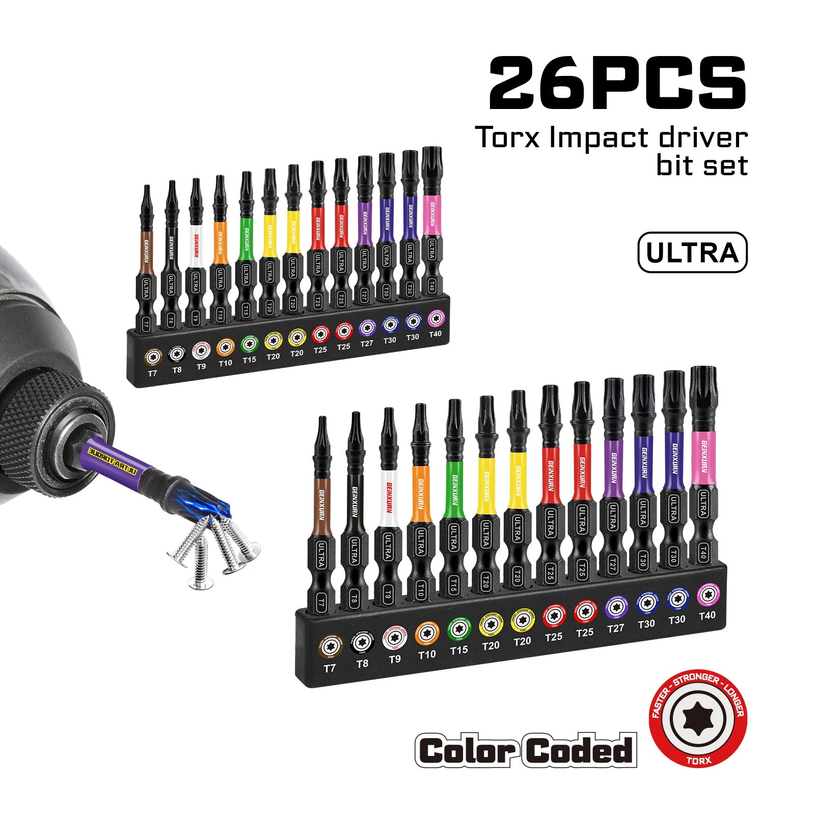 Набор Torx бит Geinxurn Ultra 26PCS