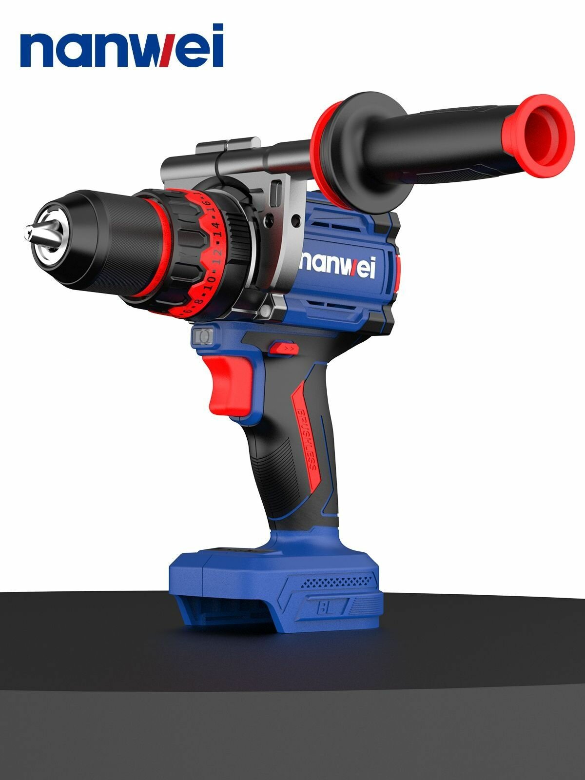 160N электрический шуруповерт NANWEI 13 мм С самофиксирующейся цангой и функцией гироскопа, для сверления льда
