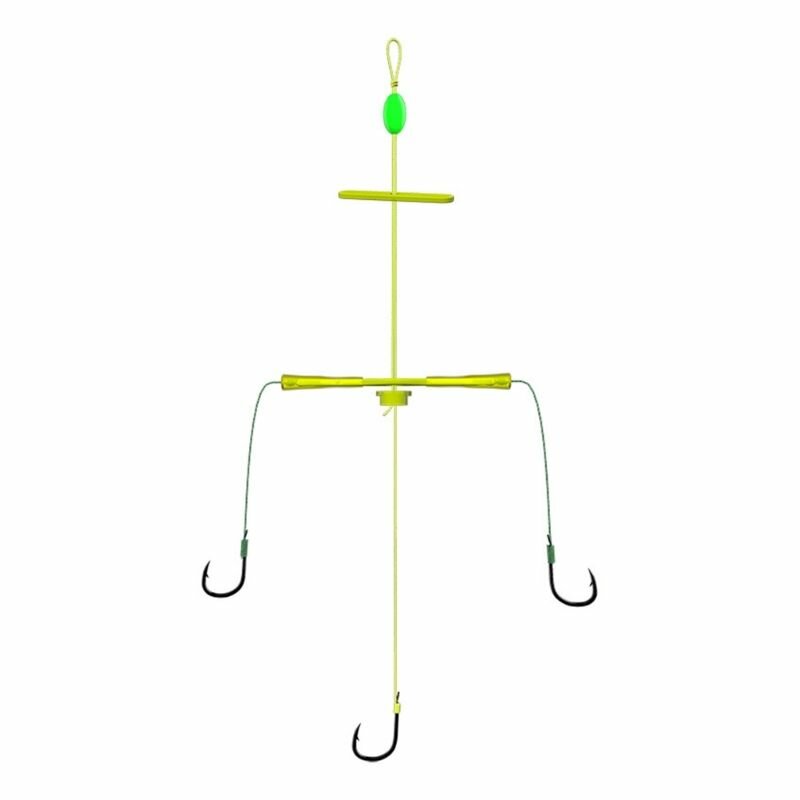 1 комплект морской удочки для ловли толстолобика с плавающей головкой и откидного крючка тремя крючками обратной донной ловли-спецификация 12-Iseni
