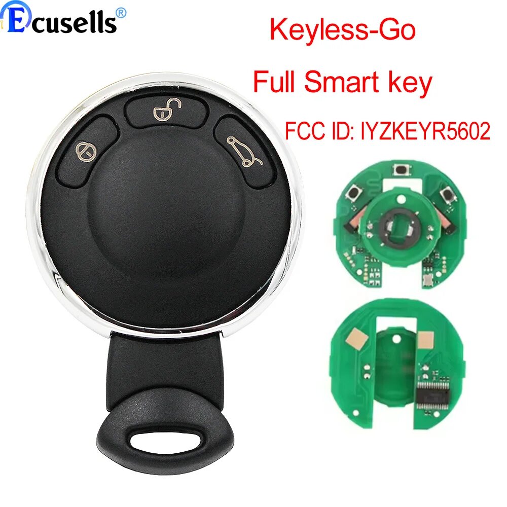 Смарт-ключ без ключа для MINI Cooper 2006-2014, 3 кнопки FSK315 МГц/FSK433/FSK868/ASK315 433Mhz