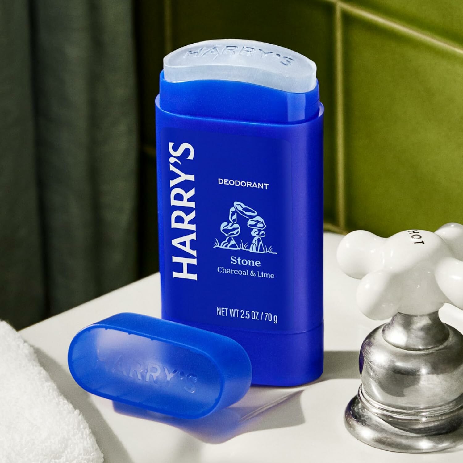 Harry's, Odor Control, Дезодорант для мужчин, защита 48 часов, без алюминия, аромат Stone: древесный уголь и лайм, 70 гр