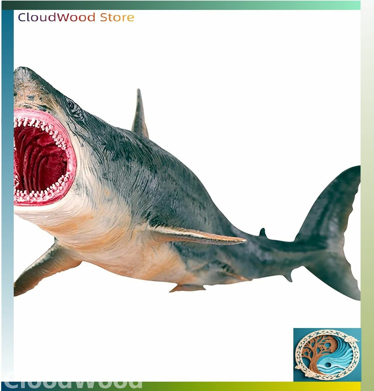 Эксклюзивная фигурка мегалодона 25 см Extra-изысканный подарок