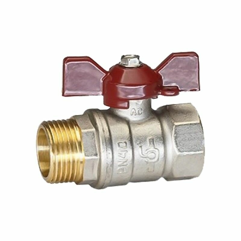 Кран шаровой муфта/резьба полнопроходной (бабочка) Temper 3/4"