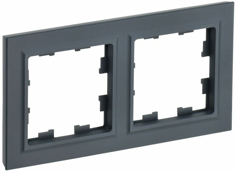 Рамка 2-м BRITE РУ-2-БрГ графит IEK BR-M22-K53