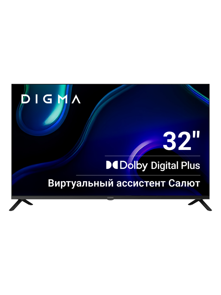 Телевизор Digma DM-LED32SBB36 32" LED, FULL HD, черный, смарт ТВ, Салют ТВ