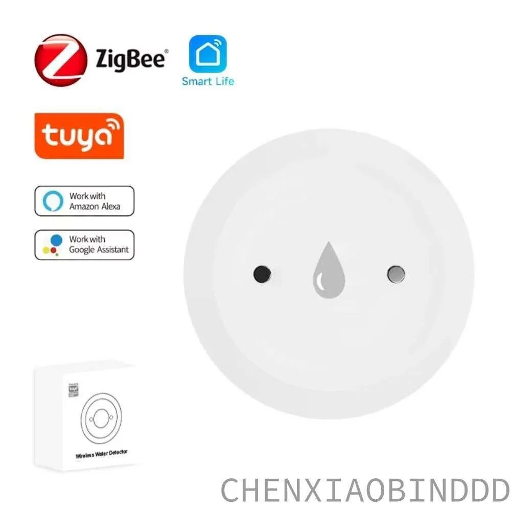 Датчик погружения в воду Tuya Zigbee2mqtt Smart Life, приложение для сигнализации о протечке воды, удаленный мониторинг, детектор протечки воды