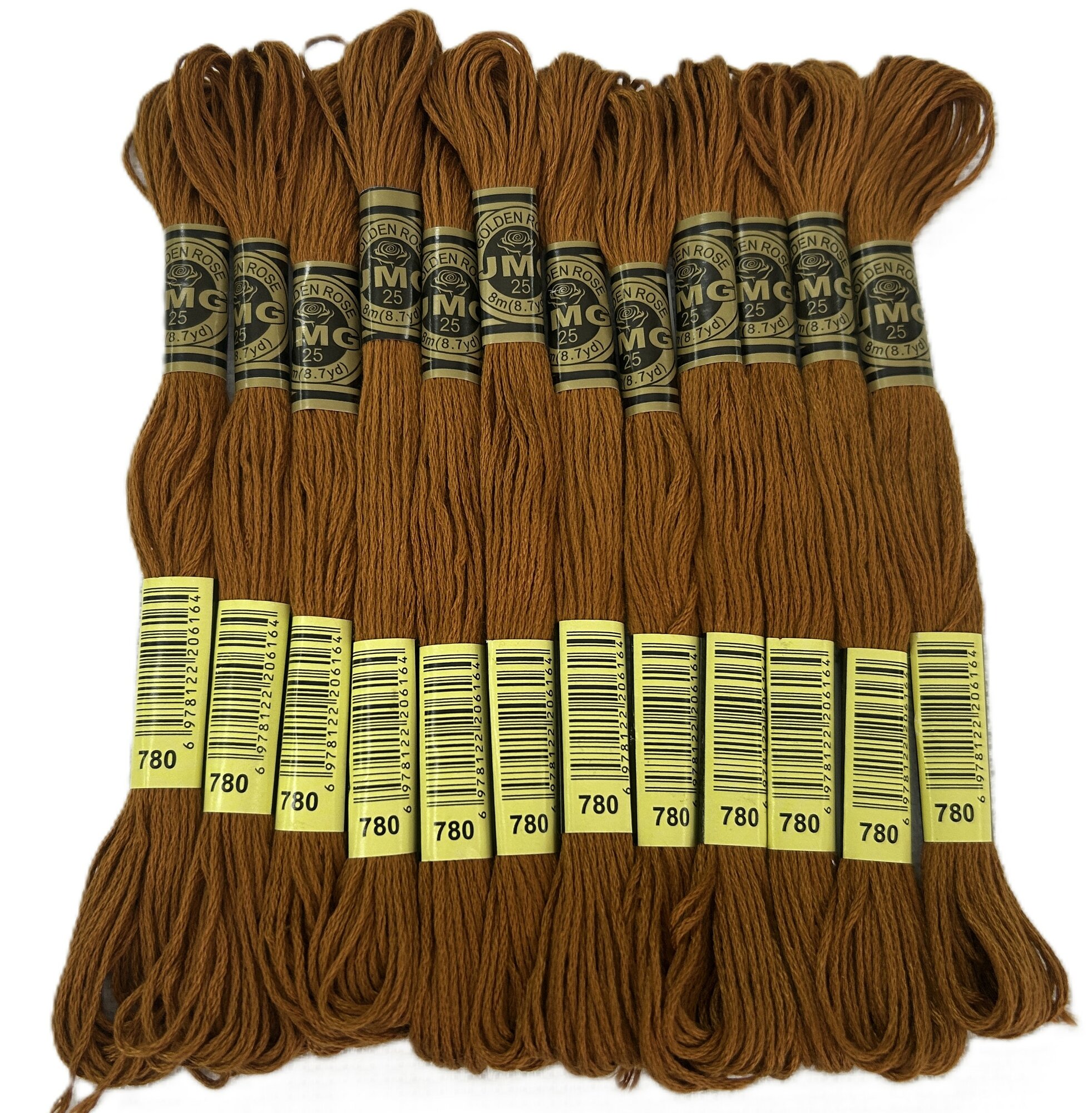 Нитки для вышивания JMC мулине (150-3866) 100% полиэфир 12 штук x 8 м