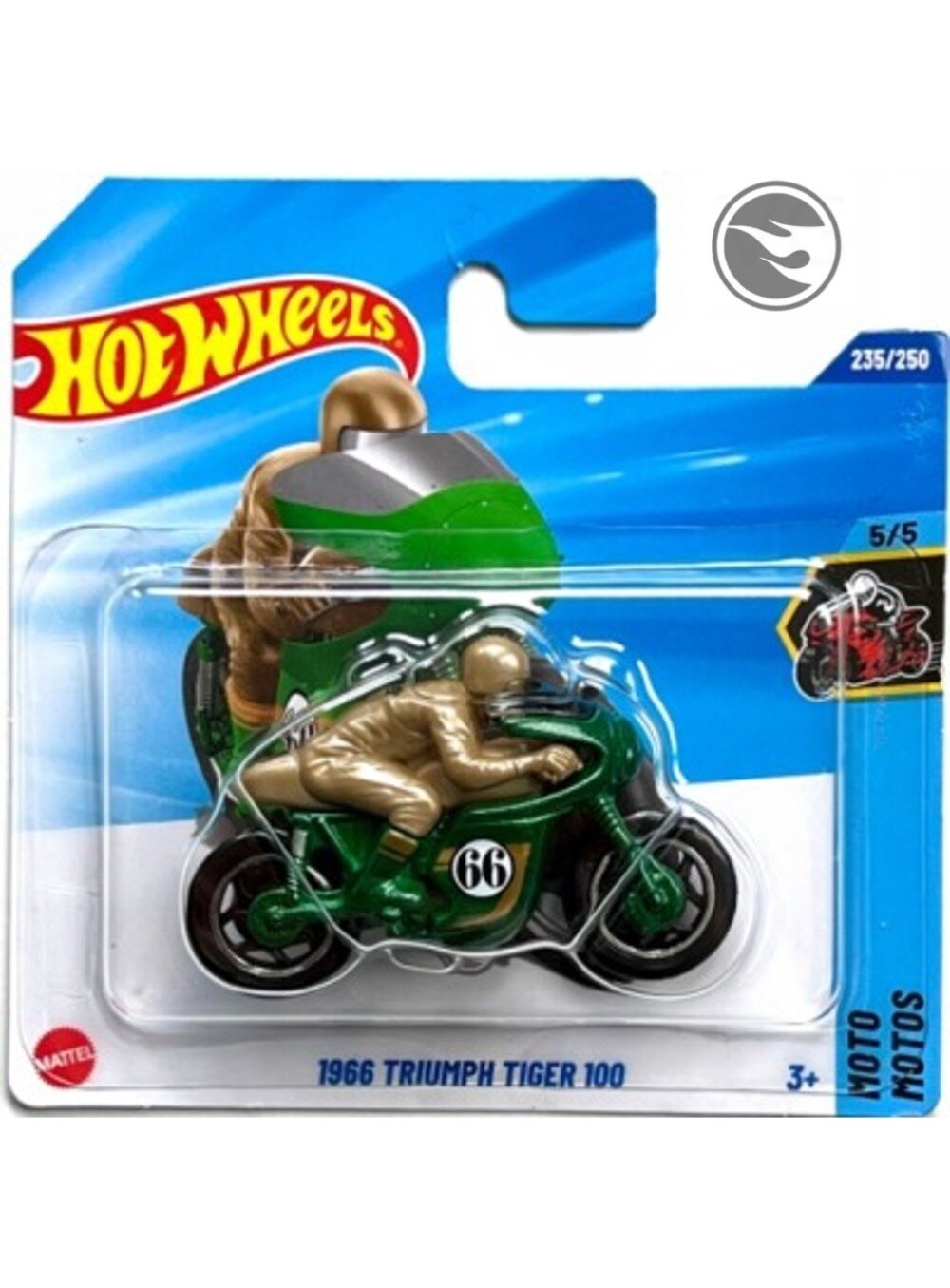 JBC32 Hot Wheels мотоцикл металлическая игрушка коллекционная масштабная модель 1966 Triumph Tiger 100 TH Treasure Hunt кейс 2025
