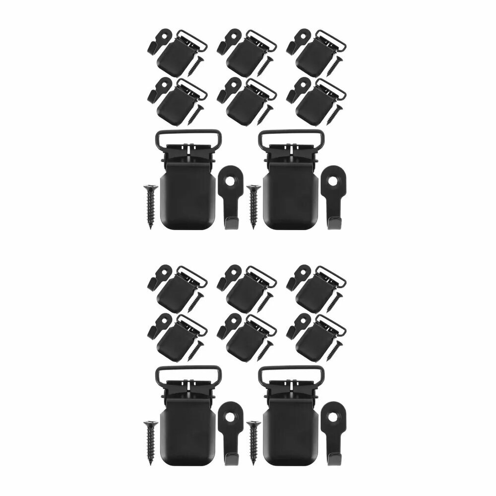 Железные крепления для ковров и покрывал, черные, в наборе 16 штук, для хранения на стене