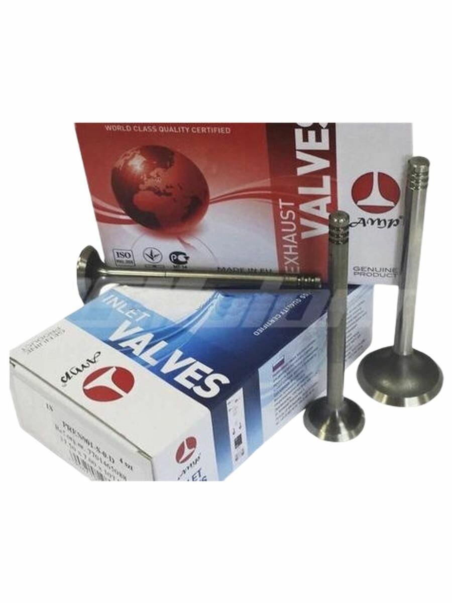 Комплект клапанов AMP для Lada Largus, Renault Logan 16кл впускной, выпускной (16шт)