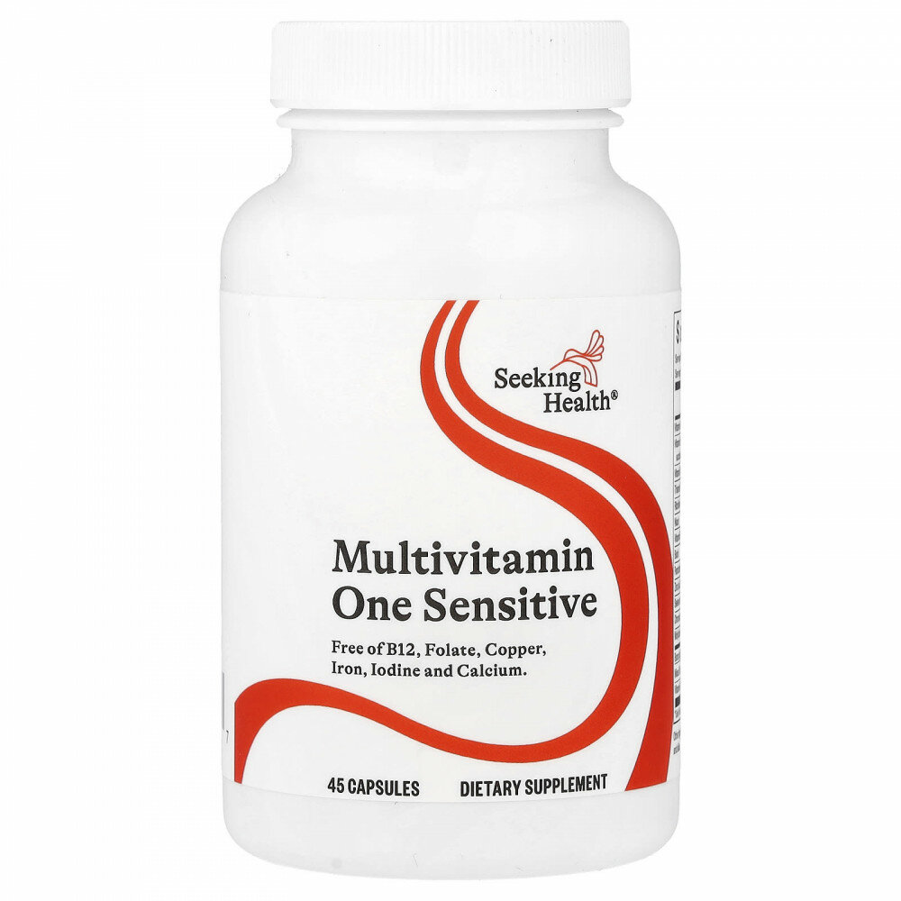 Seeking Health, мультивитамины One Sensitive, 45 капсул