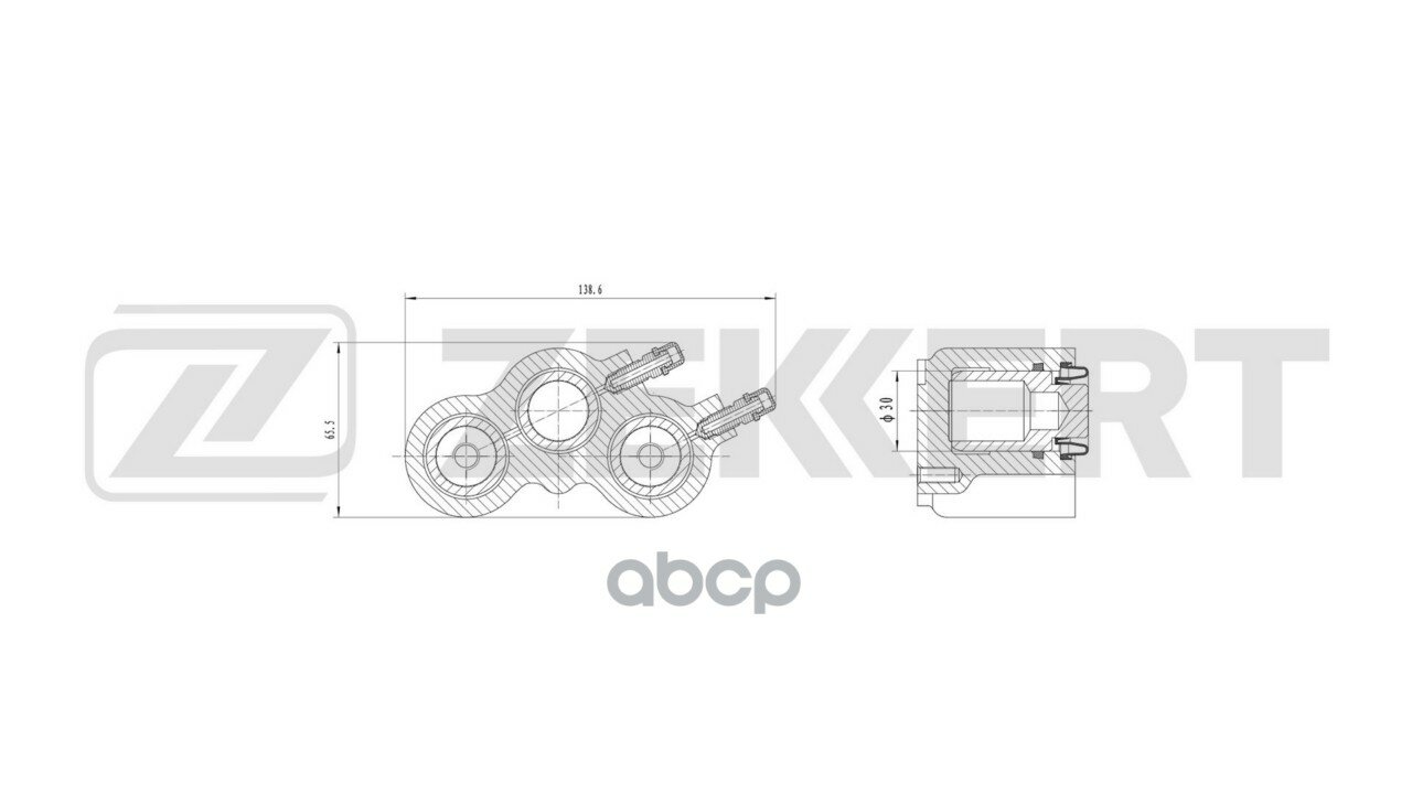 Тормозной суппорт передний левый Lada 110 (2110) 04 111 (2111) 00- Zekkert арт. bs-8420