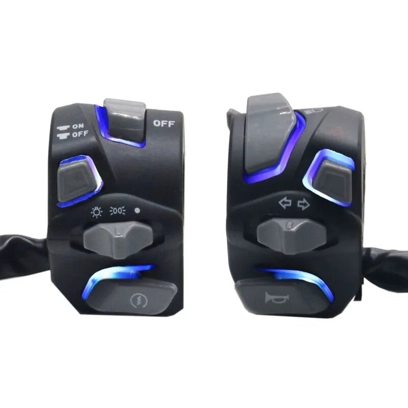 Универсальный переключатель на руле , 22 мм, кнопка сигнала поворота/старта/стопа со светодиодами