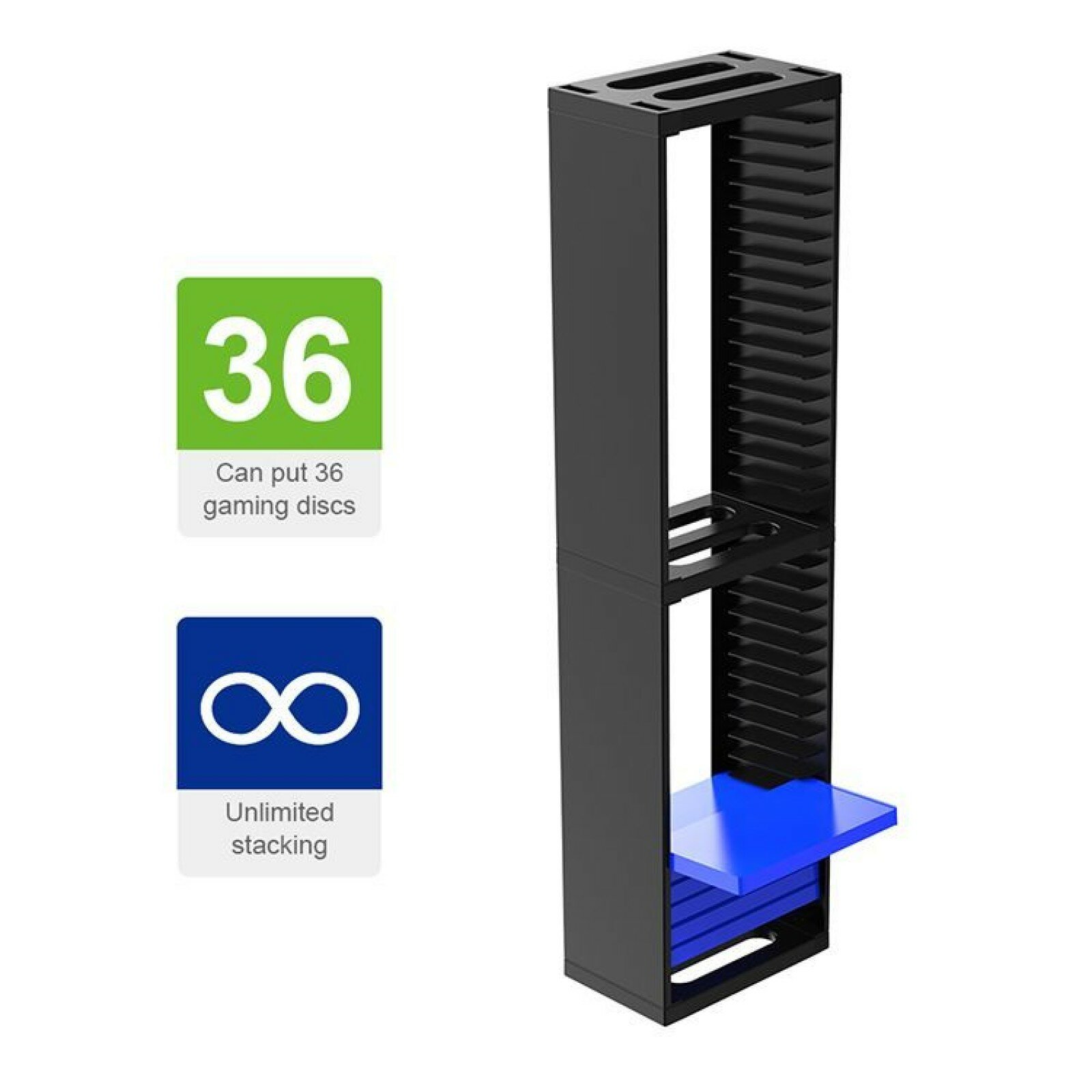 Подставка для хранения дисков MyPads с 36 отсеками для PS4, PS5, Xbox ONE, Series S/X, Nintendo Switch