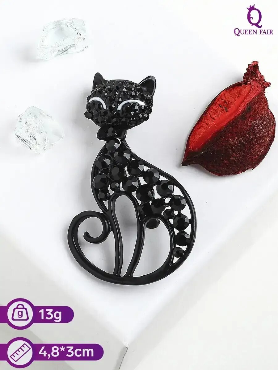 Брошь, стразы