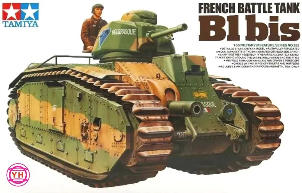 Tamiya 35282 1/35 Franch Battle Tank B1 bis Сборная модель танка