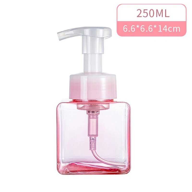 Многоразовый пластиковый дозатор мыла mini 250ml Pink