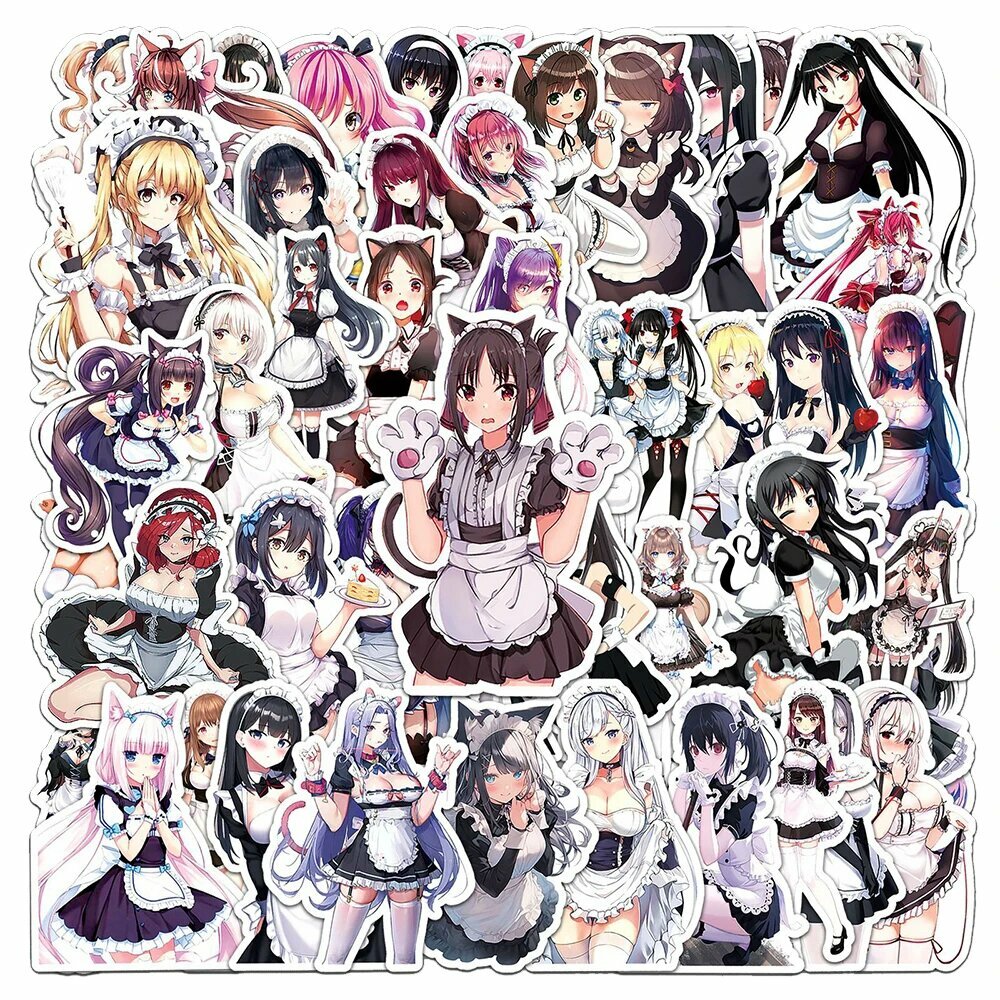 Набор аниме стикеров для девочек Kpustyle 50PCS