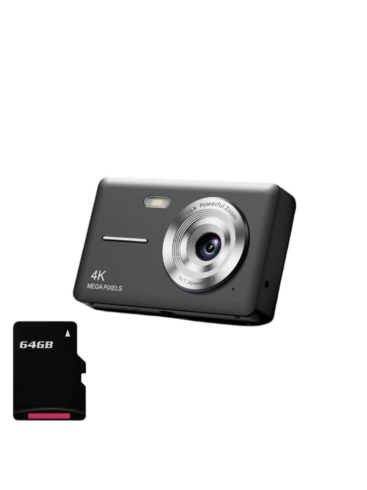 48-Мегапиксельная цифровая камера с долговечным аккумулятором для фотокамер в дороге